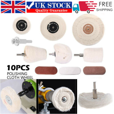 10Pcs Polishing Buffing Pads Mop Wheel Buffer Pad Drill Kit for Car ...