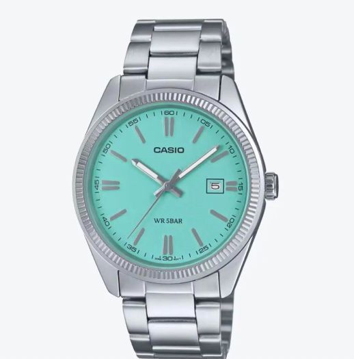 CASIO Collection MTP-1302D-2A2JF Turquoise Blue Men's Watch OFFICIAL ...