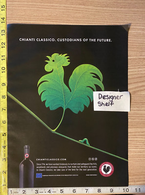 Chianti Classico Wines 2025 Rooster Leaf Scene Print Advertisement | eBay