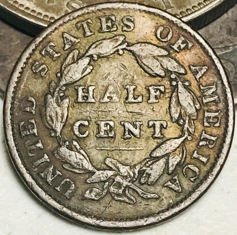1834 Classic Head Half Cent 1/2C Ungraded Details US Copper Coin ...