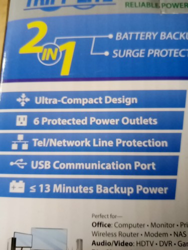 INTERNET350U 350VA 180W UPS Desktop Battery Back up Compact 120V USB ...