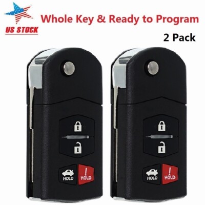 2 For 2010 2011 2012 2013 2014 Mazda 6 MX-5 Miata Remote Car Key Fob ...