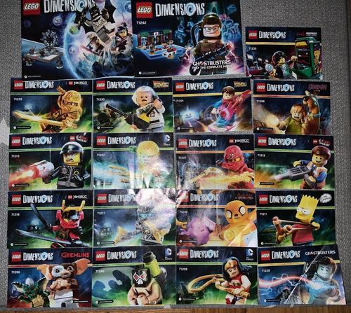 LOT OF 19 Lego Dimensions & Starter Packs Instruction Manual Booklets ...