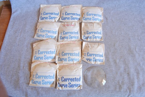 11 corrected curve series vintage eyeglass lens blanks uncut nos 60 x ...
