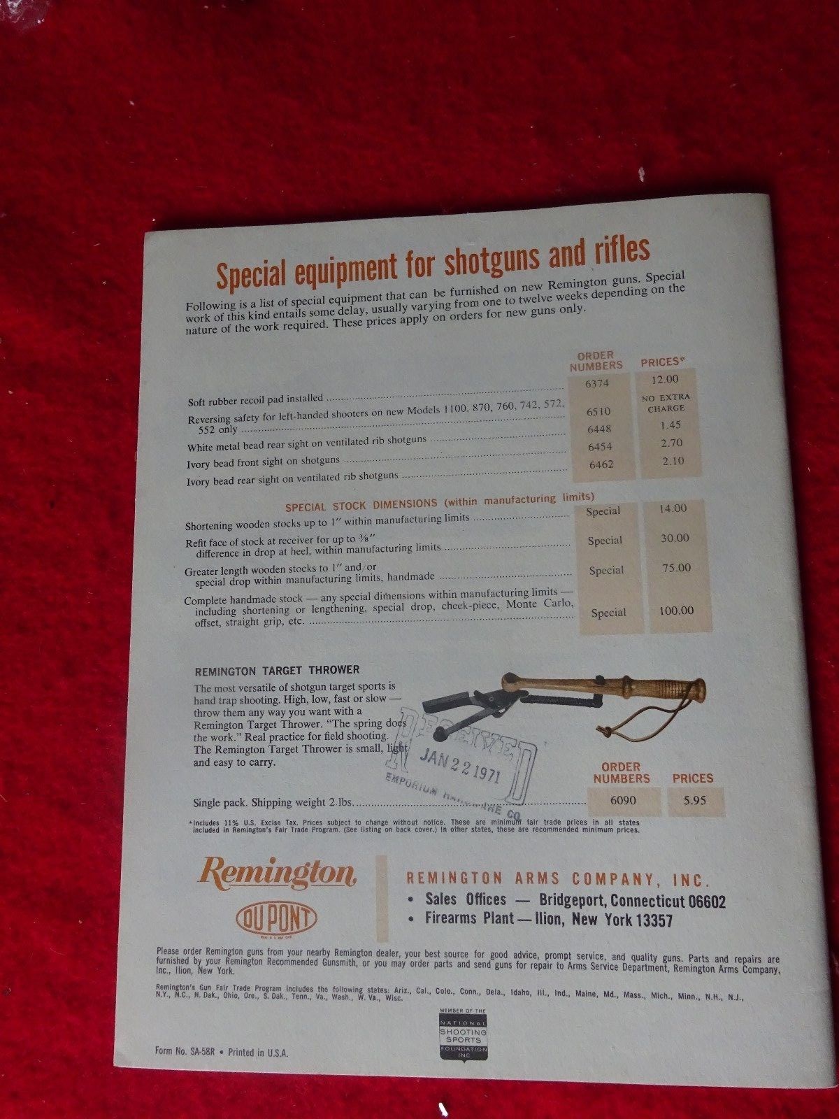 REMINGTON SPORTING FIREARMS BOOKLET 1971 | eBay