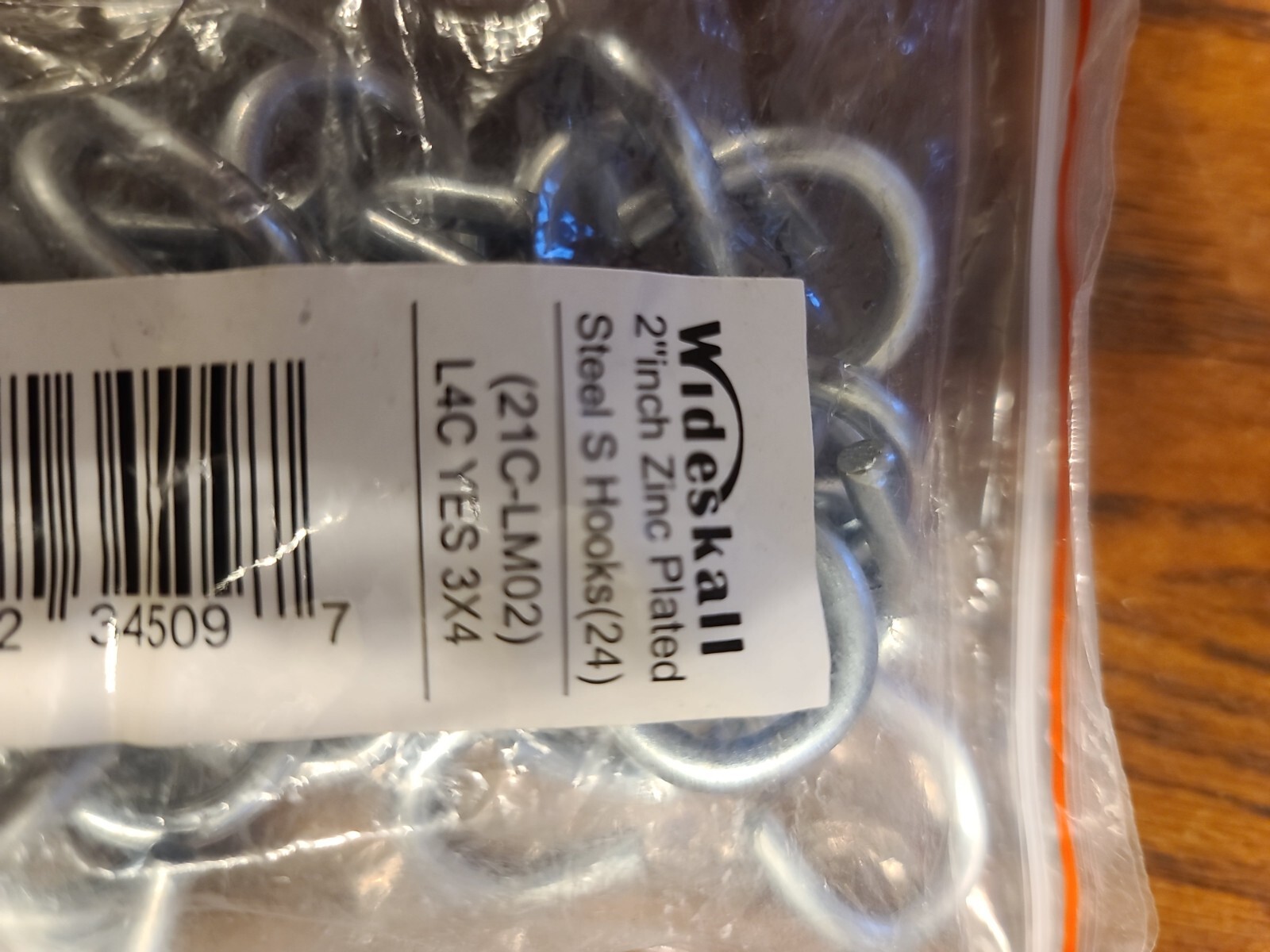 Lot of 24 Steel S-Hooks, 2 inch, Zinc Plated | eBay