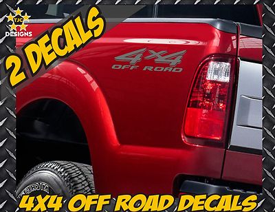 4x4 Truck Bed Decal Set GRAPHITE METALLIC for Ford Super Duty F-250 F ...