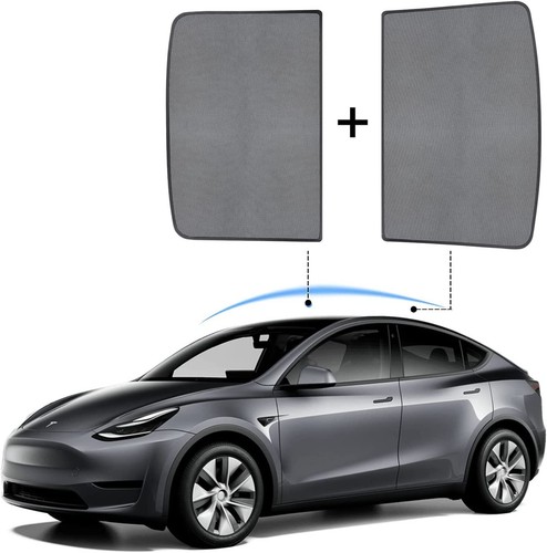 Compatible With Tesla Model Y Roof Sunshade 2 Piece Sunshade Panoramic ...