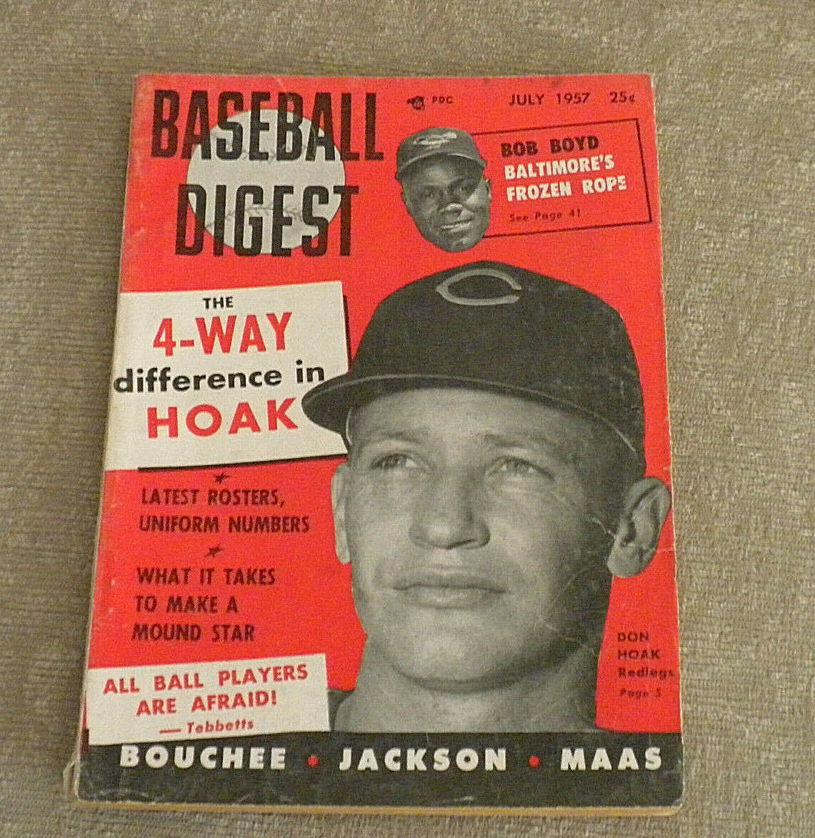 Baseball Digest Don Hoak, Duke Maas, Ed Bouchee, Bob Boyd; Branch Rick ...