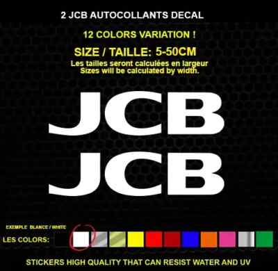 2 JCB sticker Genuine decal sticker WATERPROOF STICKERS | eBay