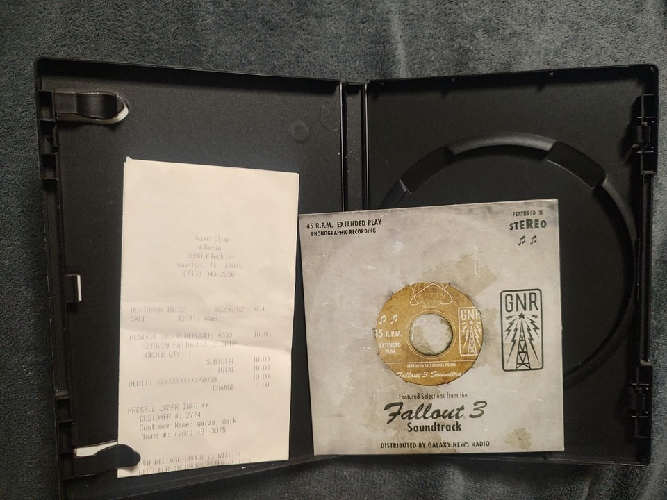 Fallout 3 2008 Preorder Promo Soundtrack CD - No Poster! | eBay