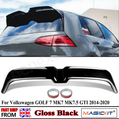 For VW Golf R GTD GTI Oettinger Style Gloss Black Rear Boot Spoiler MK7 ...