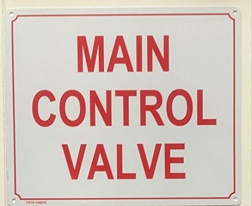 MAIN CONTROL VALVE SIGN ( ALUMINIUM 10x12 -Rust Free )-REF24-1027 | eBay