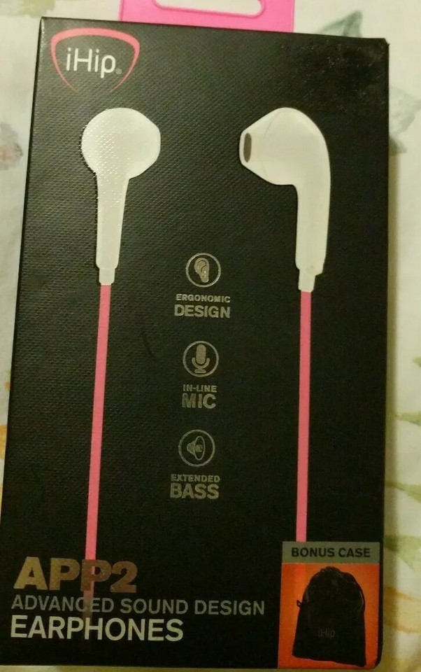 IHIP WIRELESS APP2 EARPHONES WITH IN-LINE MIC AND CASE | eBay