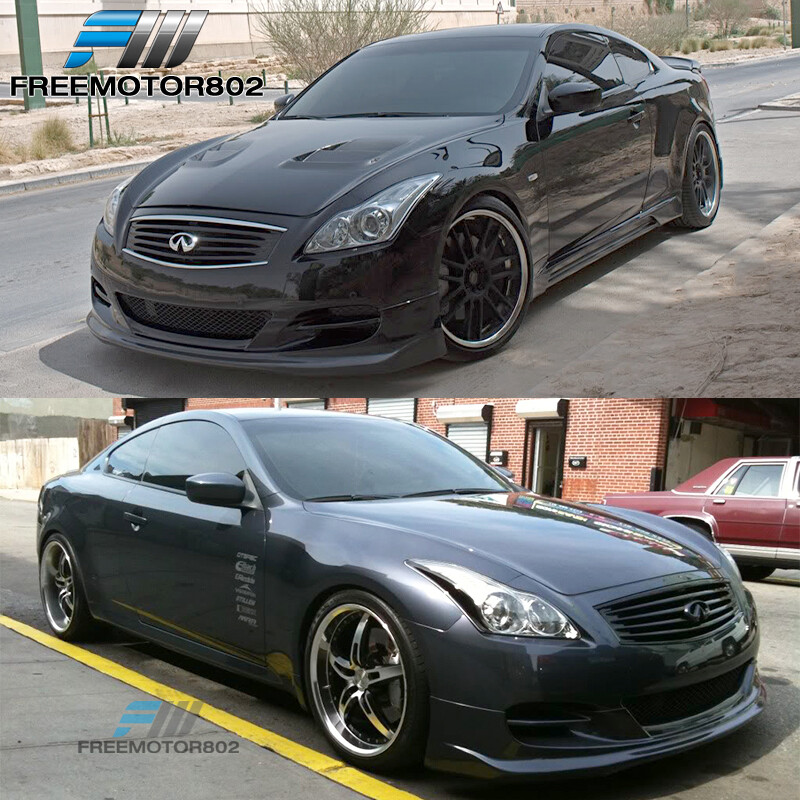 Fits 08-14 Infiniti G37 Coupe Q60 Front Bumper Lip TS Style Unpainted ...