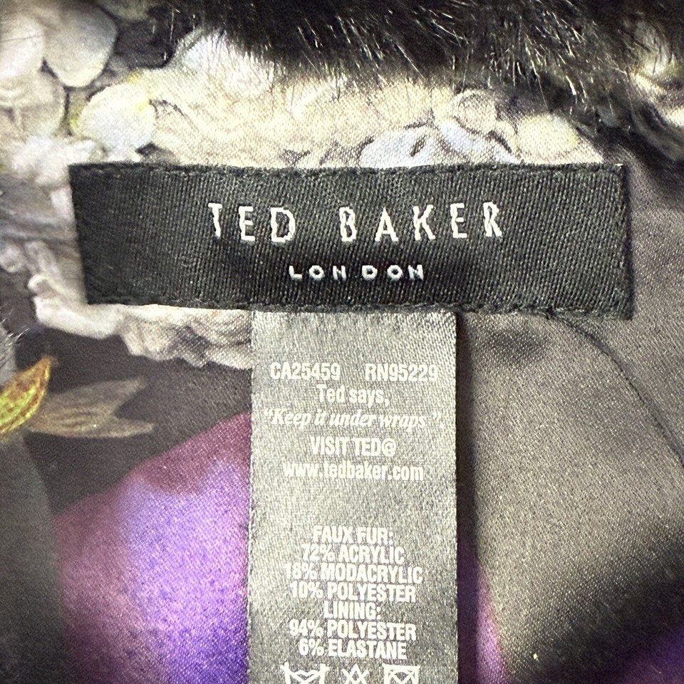 Ted Baker Faux Fur Collar Wrap Warmer Muff Black "Keep it Under Wraps ...