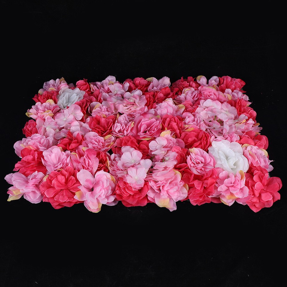 12X Artificial Fake Flower Velvet Hydrangea Wall Panel Banquet Wedding ...