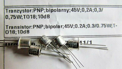 BC177A CDIL Transistor PNP bipolar 45V 0.2A 0.3/0.75W TO-18 10dB (12 pieces) USA | eBay