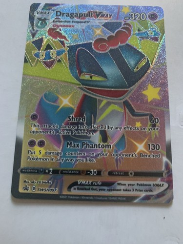 Dragapult VMAX SWSH097 Full Art Shiny Holo Pokemon Black Star Promo | eBay