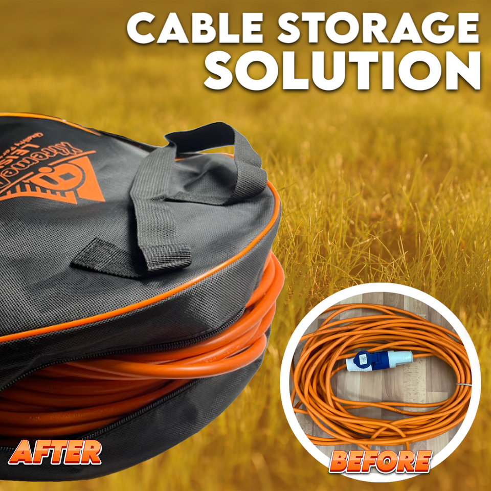 Cable Storage Bag Water Resistant Organiser Hook Up Mains EV Lead ...