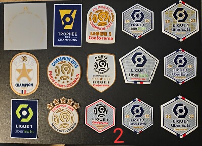 SOCCER JERSEY CHAMPIONS PATCH BADGE PSG LOSC LILLE LIGUE 1 MESSI NEYMAR ...