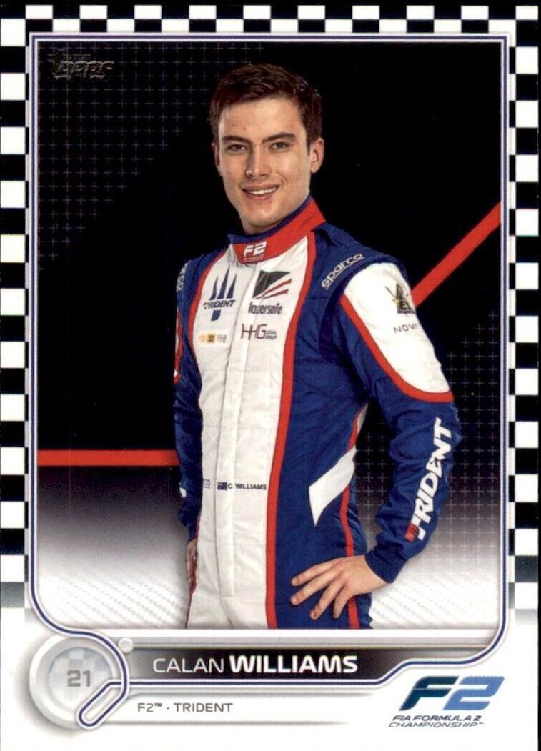 2022 Topps Formula 1 - F2 Racers Future Stars Calan Williams #94 ...