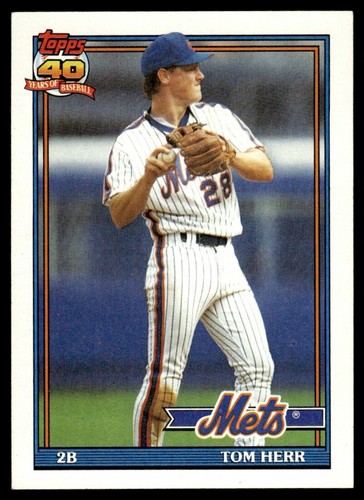 1991 Topps #64 Tom Herr New York Mets | eBay