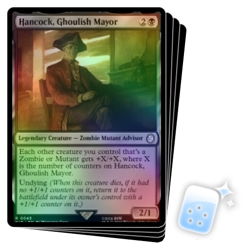 FOIL HANCOCK, GHOULISH MAYOR X4 Universes Beyond: Fallout Magic MTG ...