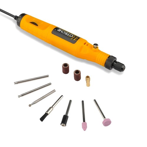 Electric Rotary Tool Kit Variable Speed Mini Grinder Set with 10Pcs 1/8 ...