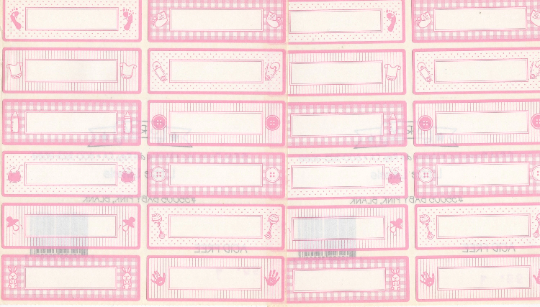 2 Sheets SRM Press Scrapbook Stickers #35005 Baby Pink Blank Labels 6 ...
