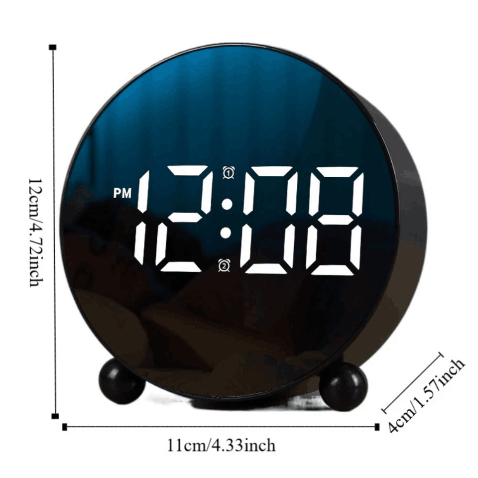 LED Digital Clock Bedside Table Alarm Clocks Time Display Adjustable ...