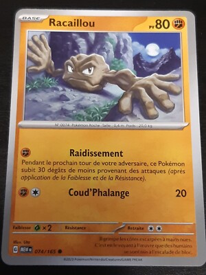 Pokemon JCC - COMBAT - Ecarlate et violet - MEW 151 - RACAILLOU PV80 ...