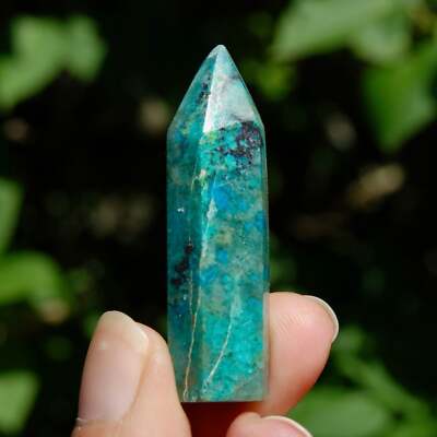 Phoenix Stone Ajoite Malachite Azurite Chrysocolla Quartz Crystal Tower ...