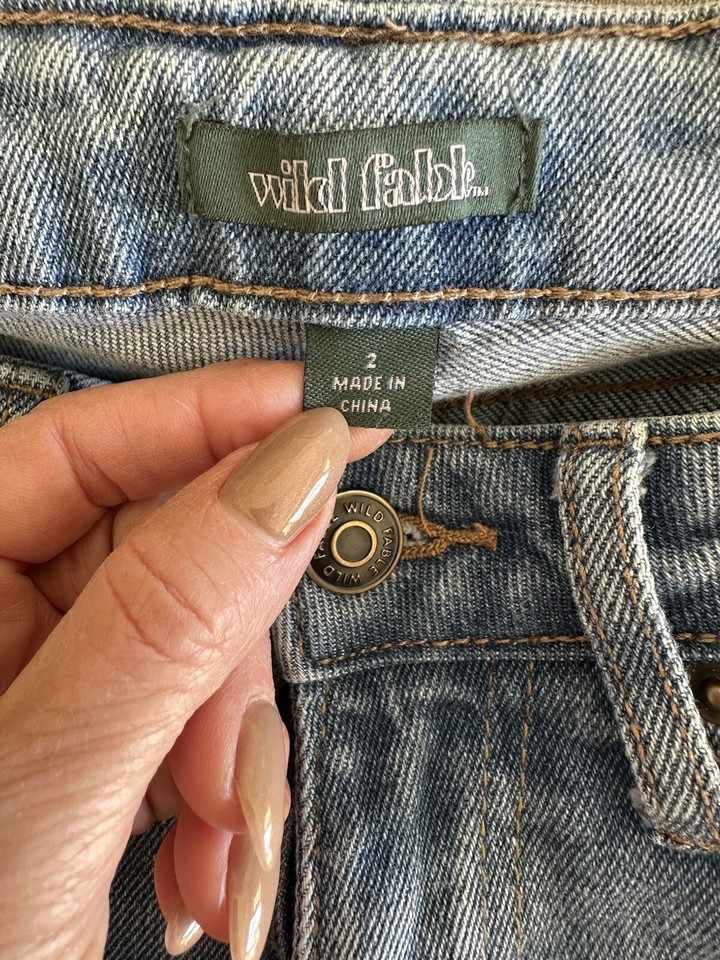 Target Wild Fable Women's Denim Low Rise Flare Jeans Clean Medium Wash ...