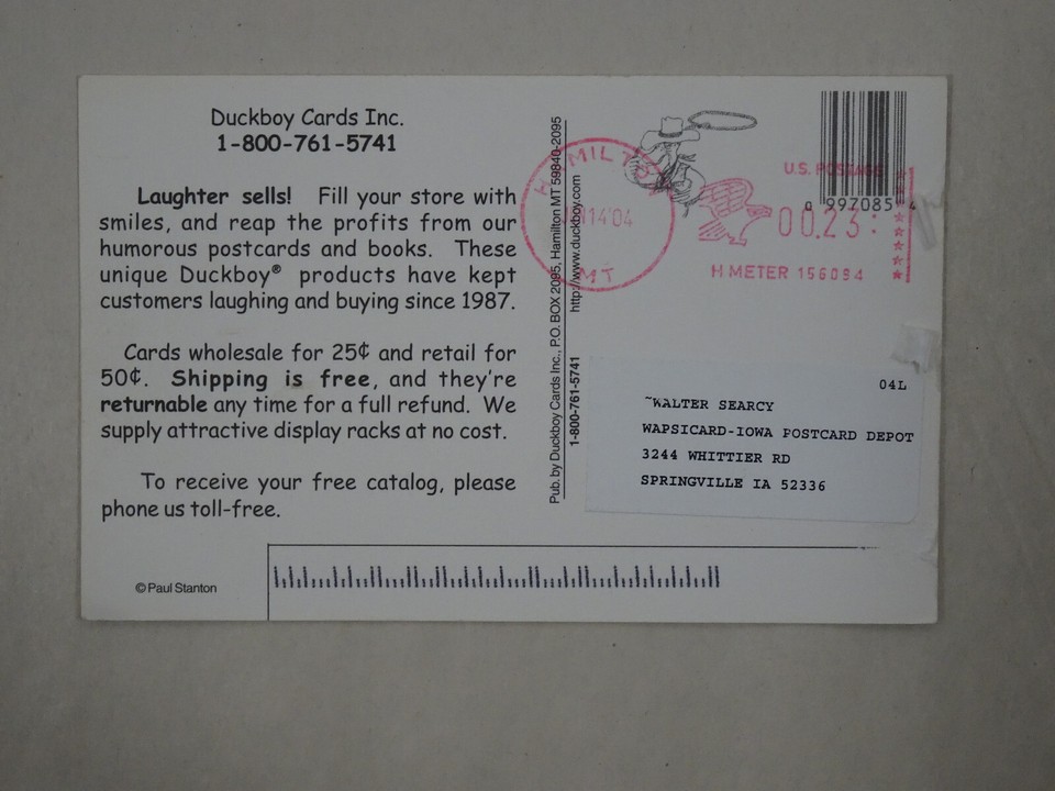 2004 Montana Duckboy Comic Postcard Playing Kick The Can With Dad | eBay