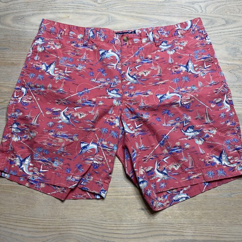 READ Chaps Pink Marlin Swordfish Boat Fish Print Chin… - Gem