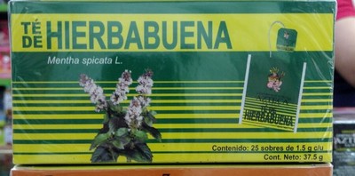 2X AZTECA TE HIERBABUENA / PEPPERMINT TEA - 2 CAJAS 25 SOBRES c/u ...