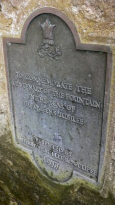Photo 6x4 Commemorative plaque Hascombe This is at the fountain in ...