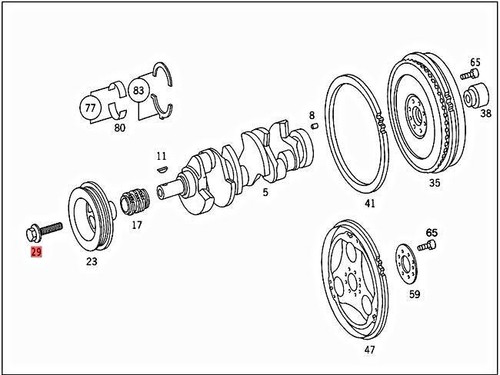 Genuine MERCEDES Vibration absorber to crankshaft Screw 0069907004 | eBay