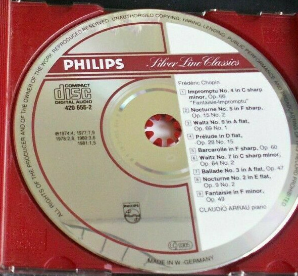 Chopin: Piano Works / Claudio Arrau by Claudio Arrau (CD, Philips ...