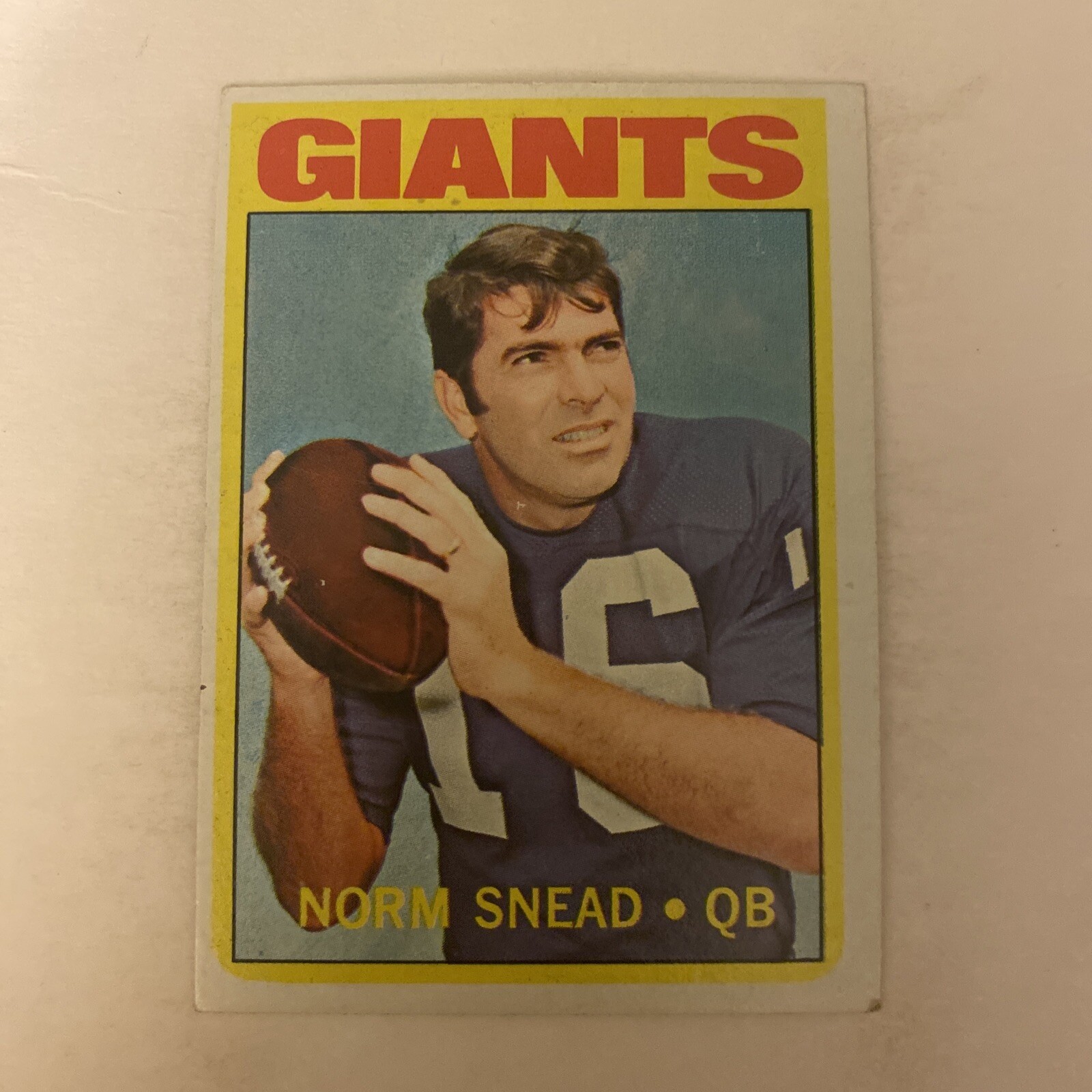 1972 Topps Football Norm Snead New York Giants Card #118 | eBay