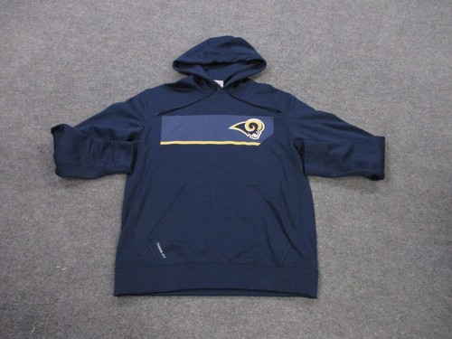 St Louis Rams Hoodie Sweatshirt Adult M Blue Pullover Logo Nike ...