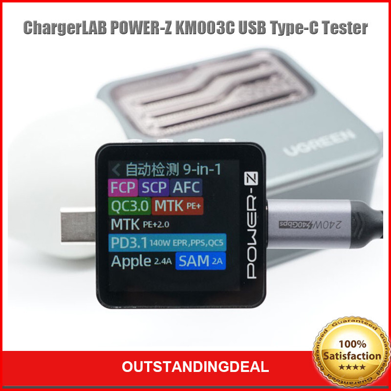 ChargerLAB POWER-Z KM003C USB Type-C Tester PD3.1 0-50V 0-6A Voltmeter ...
