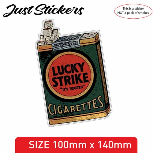LUCKY-STRIKE-Vintage-Cigarette-Bumper-Sticker-for-car,-toolbox,-fridge ...