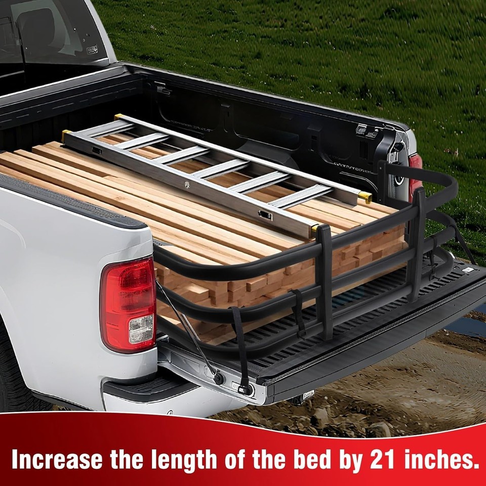 Truck Bed Extender,Adjustable Length 52"-69",Aluminum Retractable ...