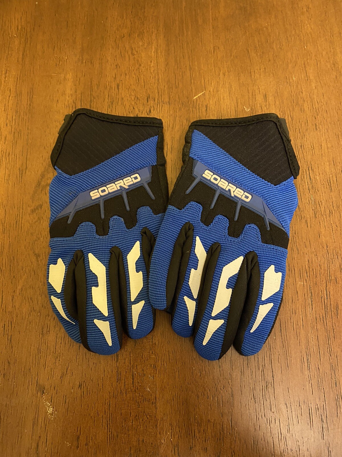 Soared Kids Full Finger Cycling Skateboard Roller Skating Gloves Blue ...