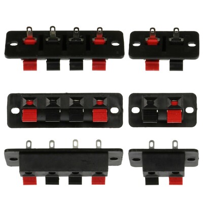 2 / 4 pin Plastic Speaker Spring Terminal Block Clips - 2p / 4p Wire | eBay