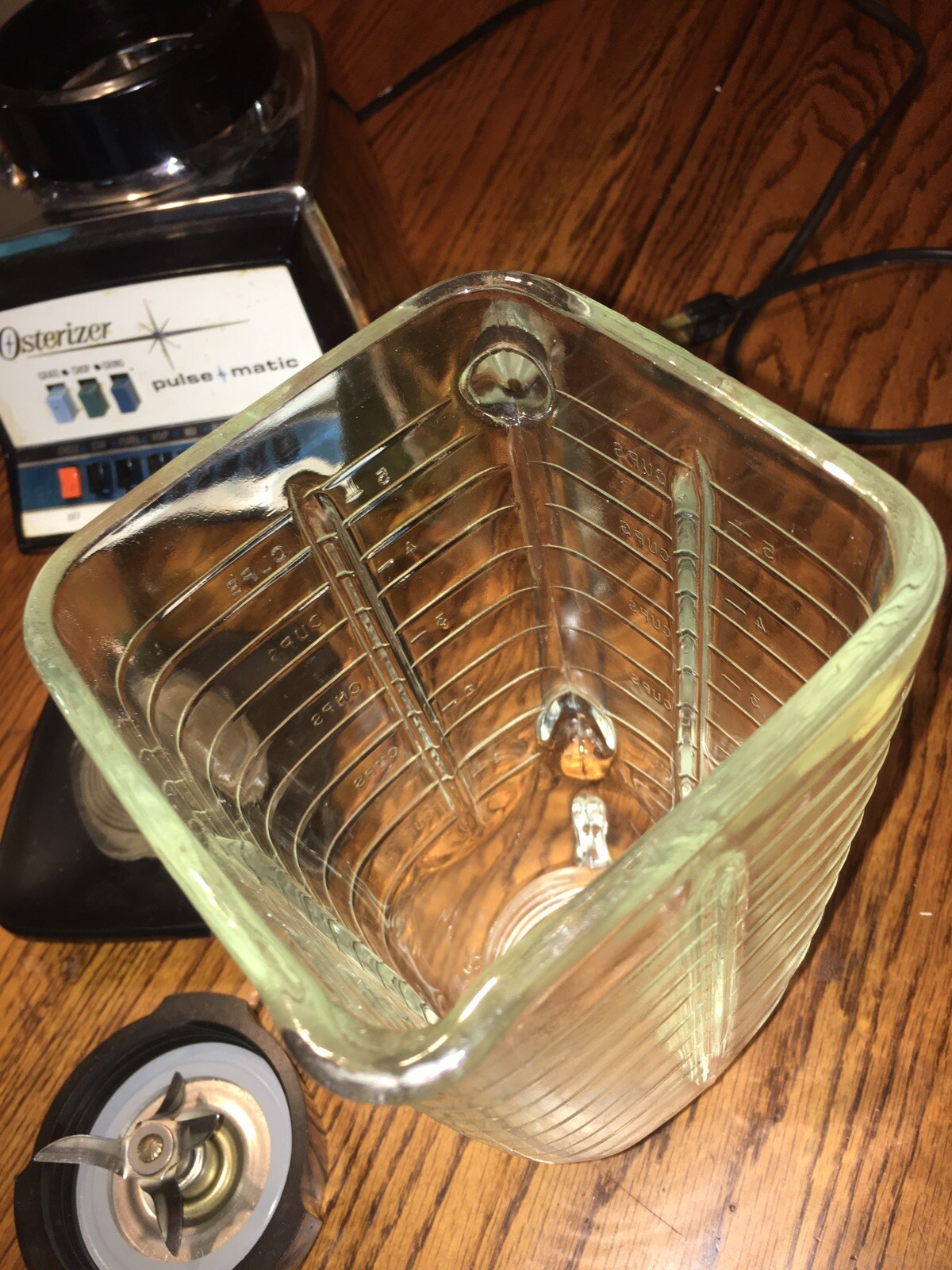 VTG Osterizer PULSE Matic BLENDER Shiny CHROME Black Glass PITCHER ...