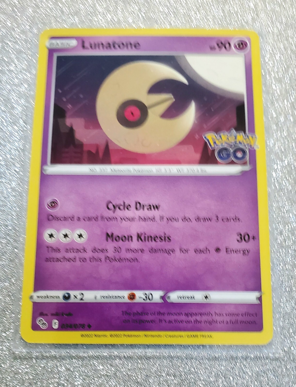 Pokémon TCG Lunatone Pokemon Go 034/078 Regular Uncommon | eBay