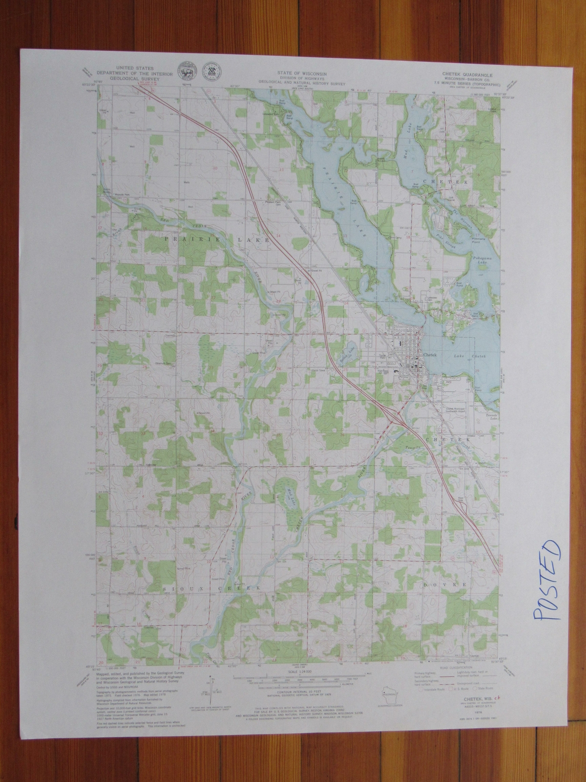 Chetek Wisconsin 1979 Original Vintage USGS Topo Map | eBay